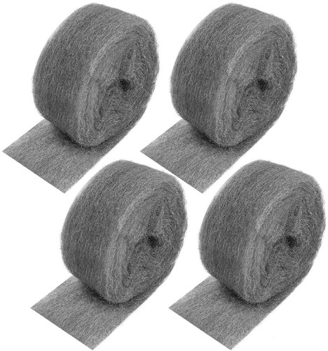 Steel Wool for Mice Control, 52 Ft 4 Rolls Coarse Wire Fill Fabric DIY ...