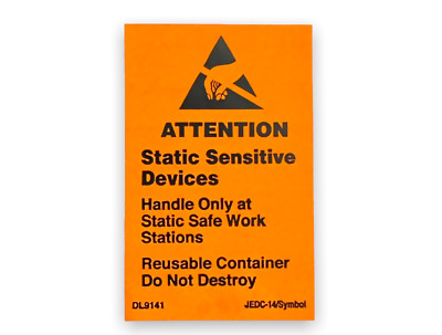 ESD 2.75"x1.5" Attention Static Sensitive Devices Adhesive Labels ...