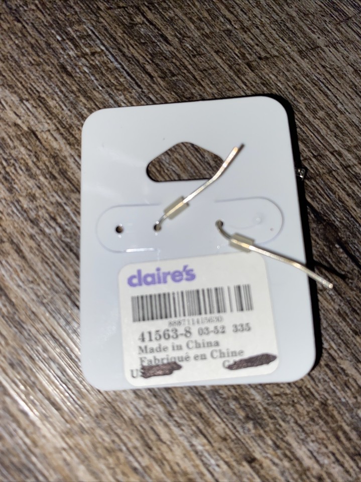 Claire’s Tiny Dainty Silver Rhinestone Heart Lock Key Dangle Earring | eBay