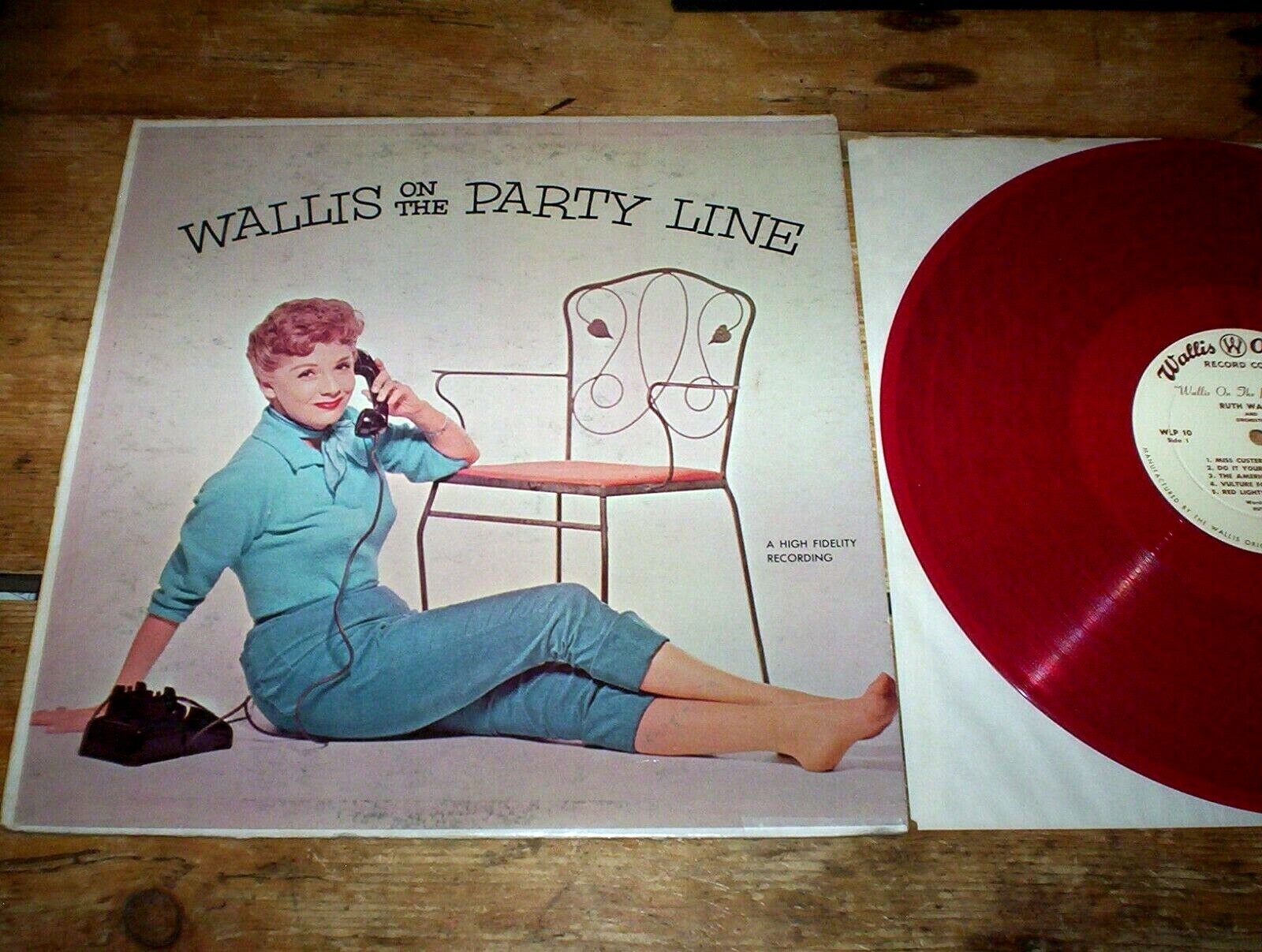 RUTH WALLIS ( ON THE PARTY LINE ) PRIVATE PRESS 1960s RED VINYL xxx ...