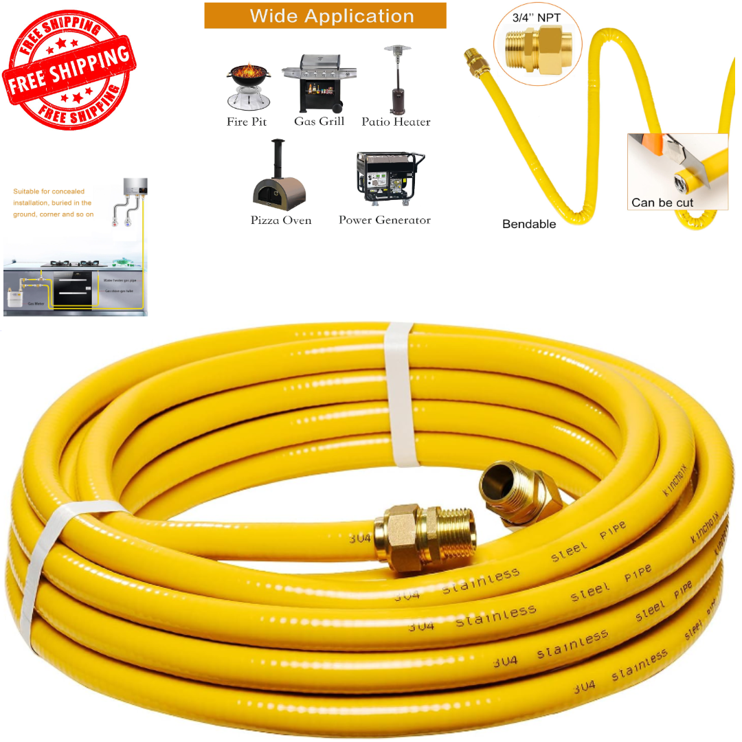 CSST Corrugated Stainless Steel Tubing 3/4″ Flexible Natural Gas Line ...