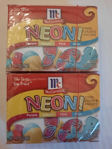 (2) McCormick Assorted Food Color And Egg Dye 4 Colors In Box *New ...