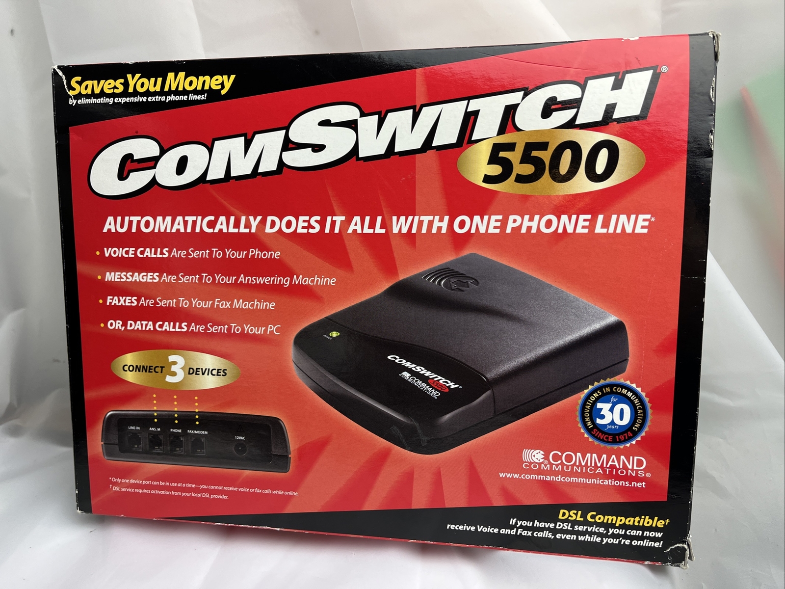 ComSwitch 5500 3 Port Device Line Sharing, Command Communications ...
