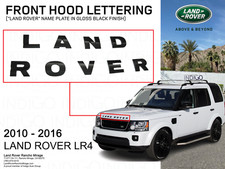 Defender Land Rover Raised Block Gloss Black Front Hood Lettering ...