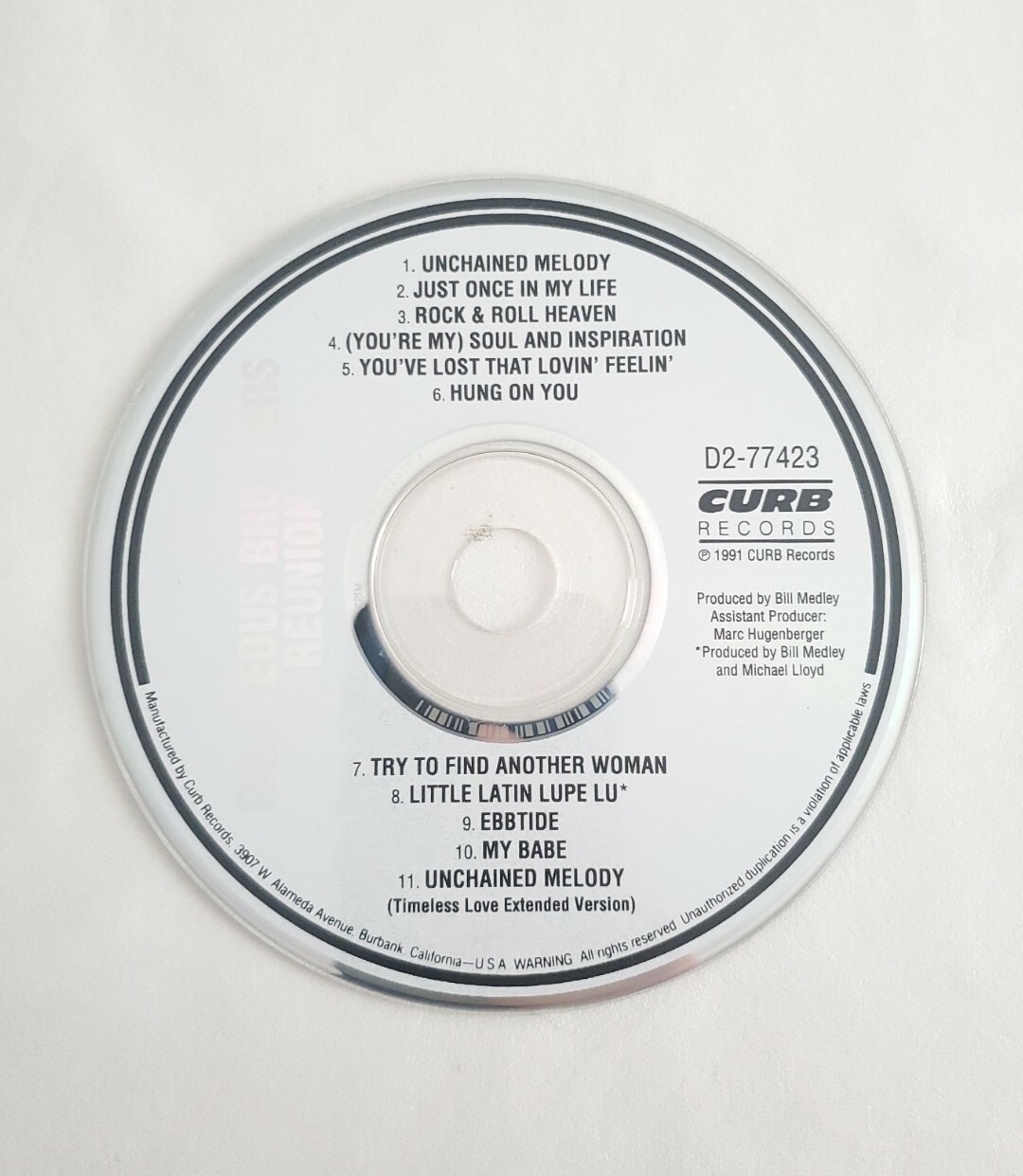 Righteous Brother The Reunion CD HAND SIGNED by Bill and Mckenna Medley ...