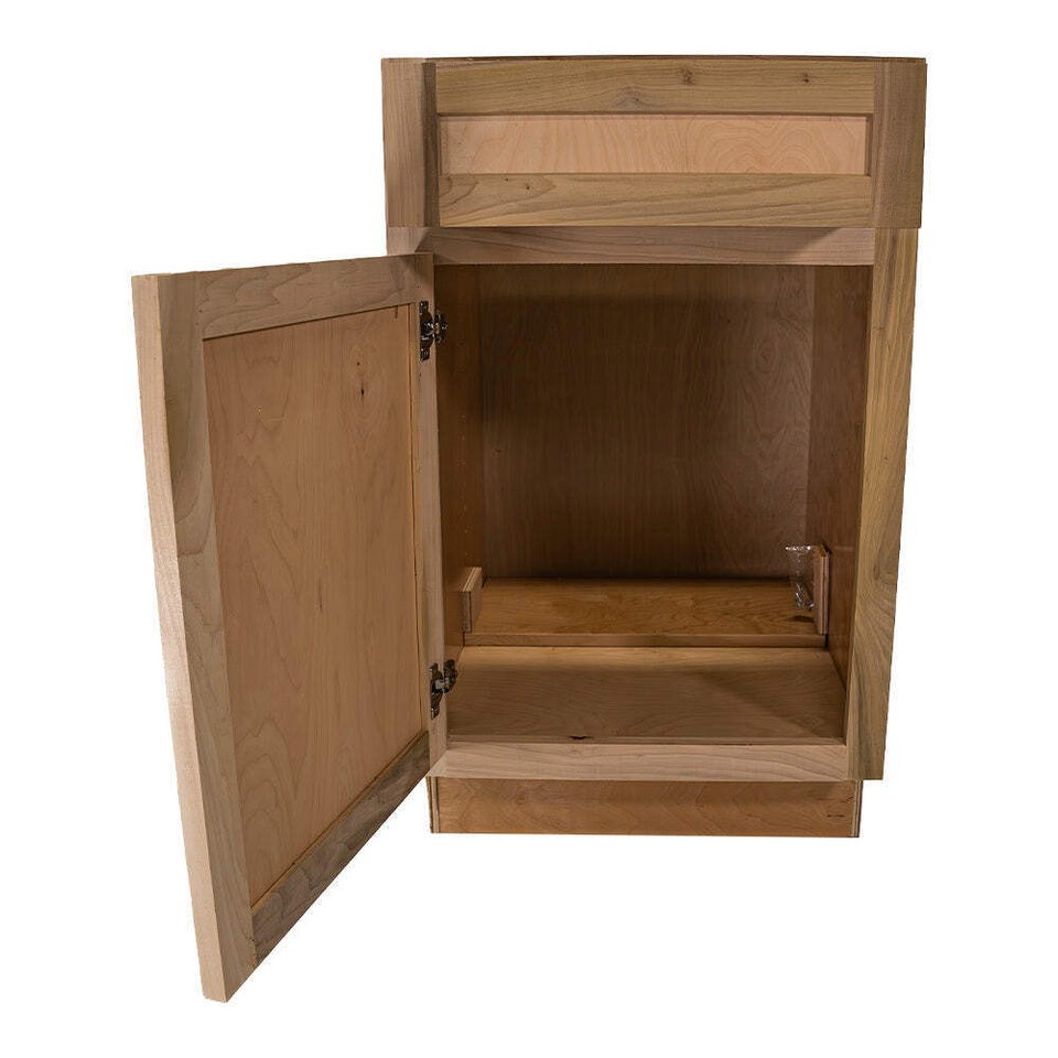 Kitchen Base Cabinet with Drawer | Shaker Style | Unfinished Poplar ...