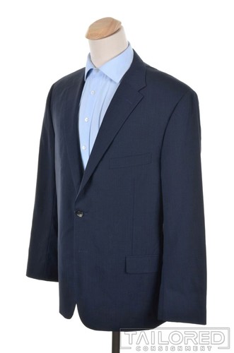 HICKEY FREEMAN Solid Blue 100% Wool Mens Blazer Sport Coat Jacket ...