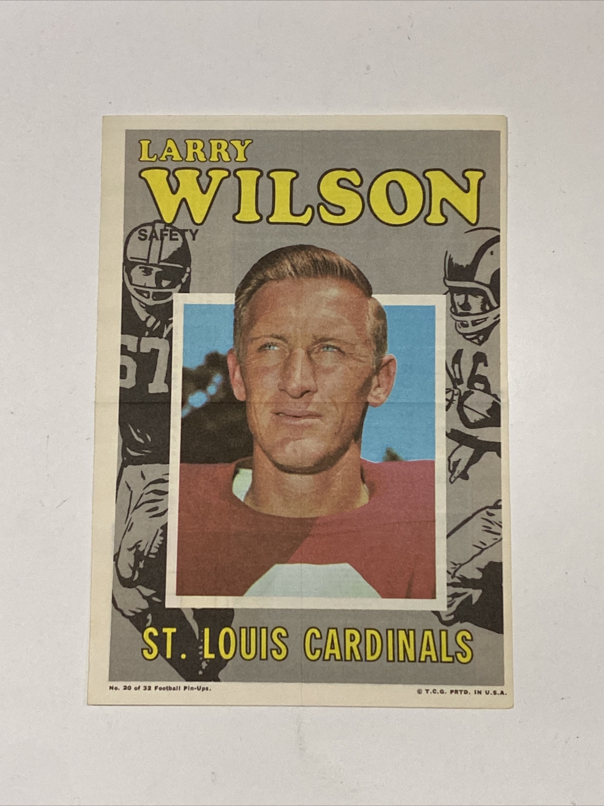1971 Topps Football Pin-Ups - #20 Larry Wilson for sale online | eBay
