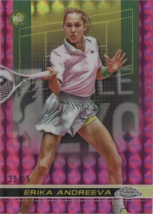 2024 Topps Chrome - Erika Andreeva #24 Pink Geometric Refractor /65 (RC ...