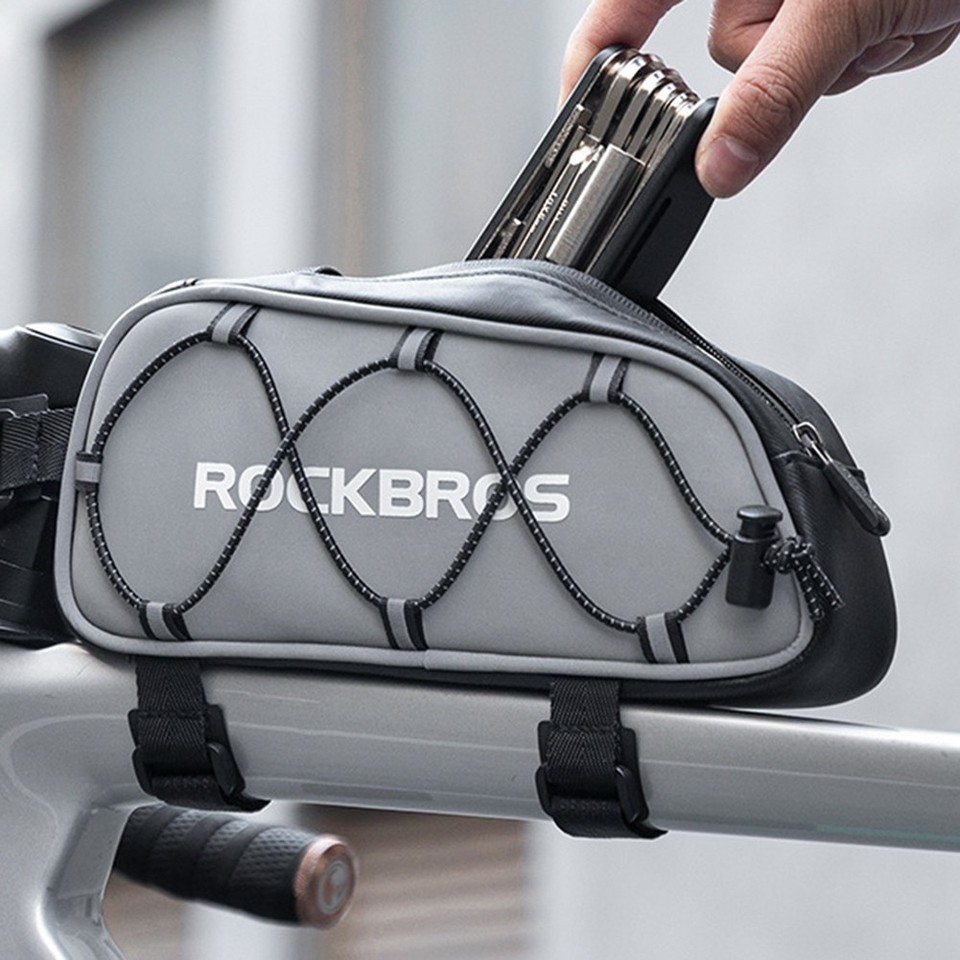 Reflective Bag Front Top Frame Tube Bag with Capacity Road7512 | eBay UK