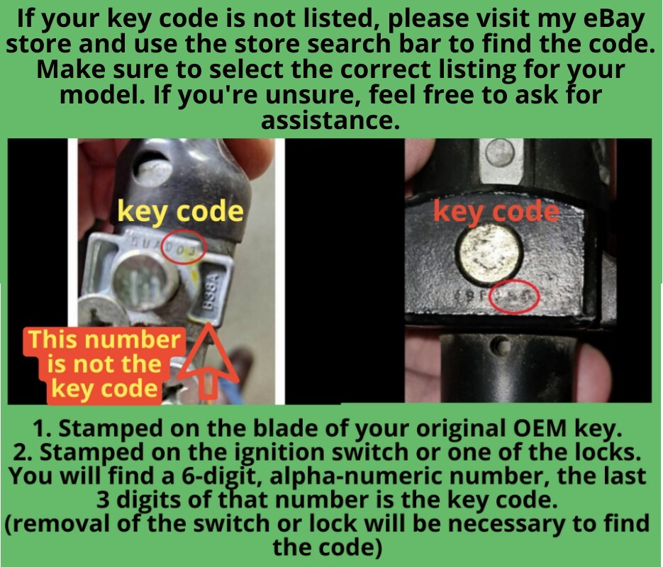 Honda Keys Quad & 3 Wheeler Only Replacement Key Cut to Code A00-A99 ...