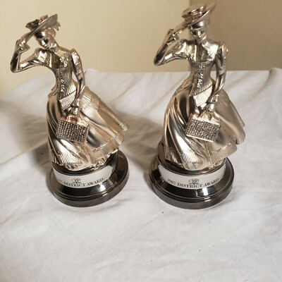 Vintage Silver/Pewter Avon Lady 1987 District Award Trophy | eBay