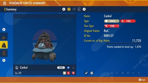 Pokemon Scarlet & Violet 6IV Shiny Carkol Max EVs 45496424039 | eBay UK