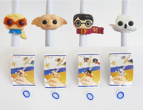 Harry Potter Kinder Joy Funko Satz komplett alle 4 Stiftaufsätze Pen Tops Hedwig | eBay