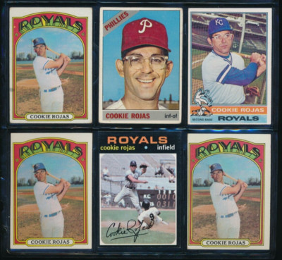 Lot (6) Cookie Rojas Topps #415 #170 #311 #118 1966 1971 1972 1976 (GZ4 ...