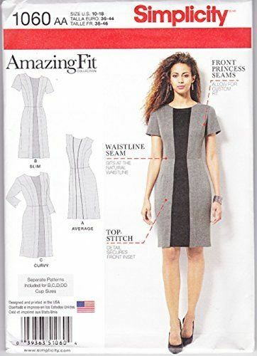 Simplicity Sewing Pattern 1060 Misses Amazing Fit Dress Size 10-18 | eBay