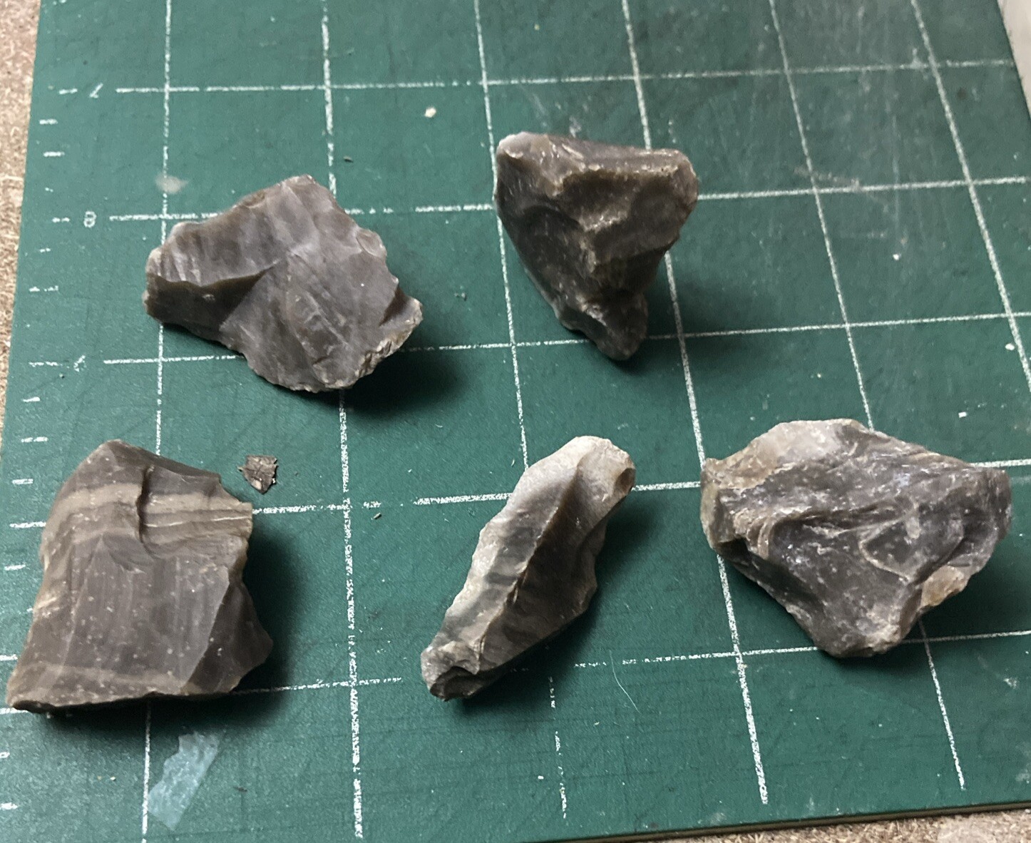 5Pc 89g small Texas Flint Rock Quality 1 stripe Knapping Fire Making ...