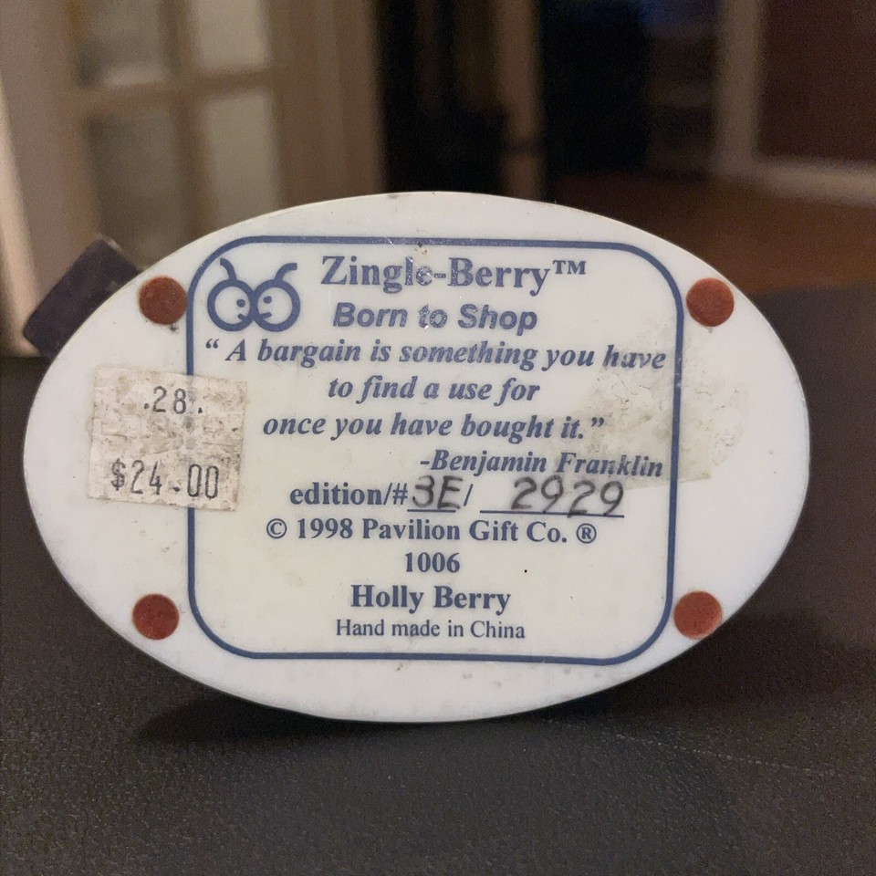 1998 Zingle-Berry "Born to Shop" Figurine Edition #3E/2929 - 5” Tall ...
