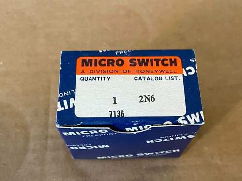 NOS Vintage 2N6 Micro Switch Part from the 1970s GUARANTEED (Qty ...