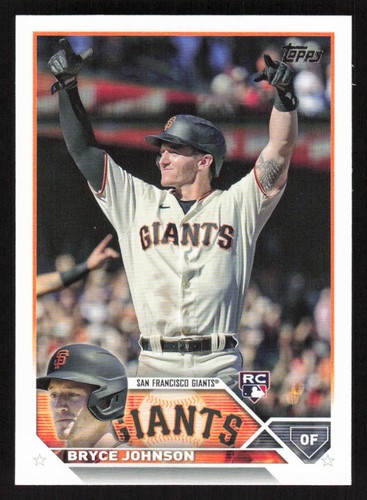 2023 Topps Bryce Johnson #571 Baseball Rookie San Francisco Giants RC ...