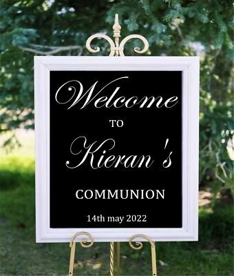Personalised Welcome holy communion board sign Mirror vinyl decal ...