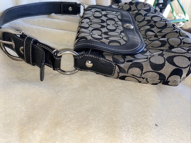 Coach signature "c" black shoulder bag L1020 - F15203 for sale online ...