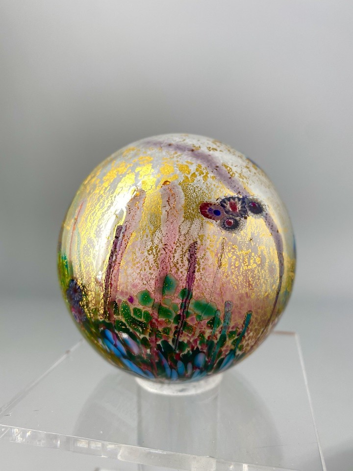 Jonathan Harris Studio Glass Ironbridge 6.5cm Paperweight Gold Leaf ...
