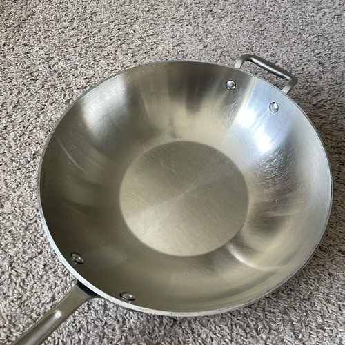 VTG ALL-CLAD METALCRAFTERS 12" Inch Stainless Steel Wok Stir Fry Pan ...
