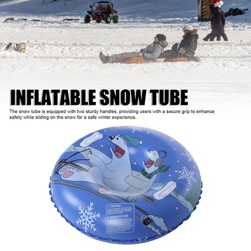 Inflatable Snow Tube Sleigh Adult Snow Sledge Thicken Bottom Kids Snow ...