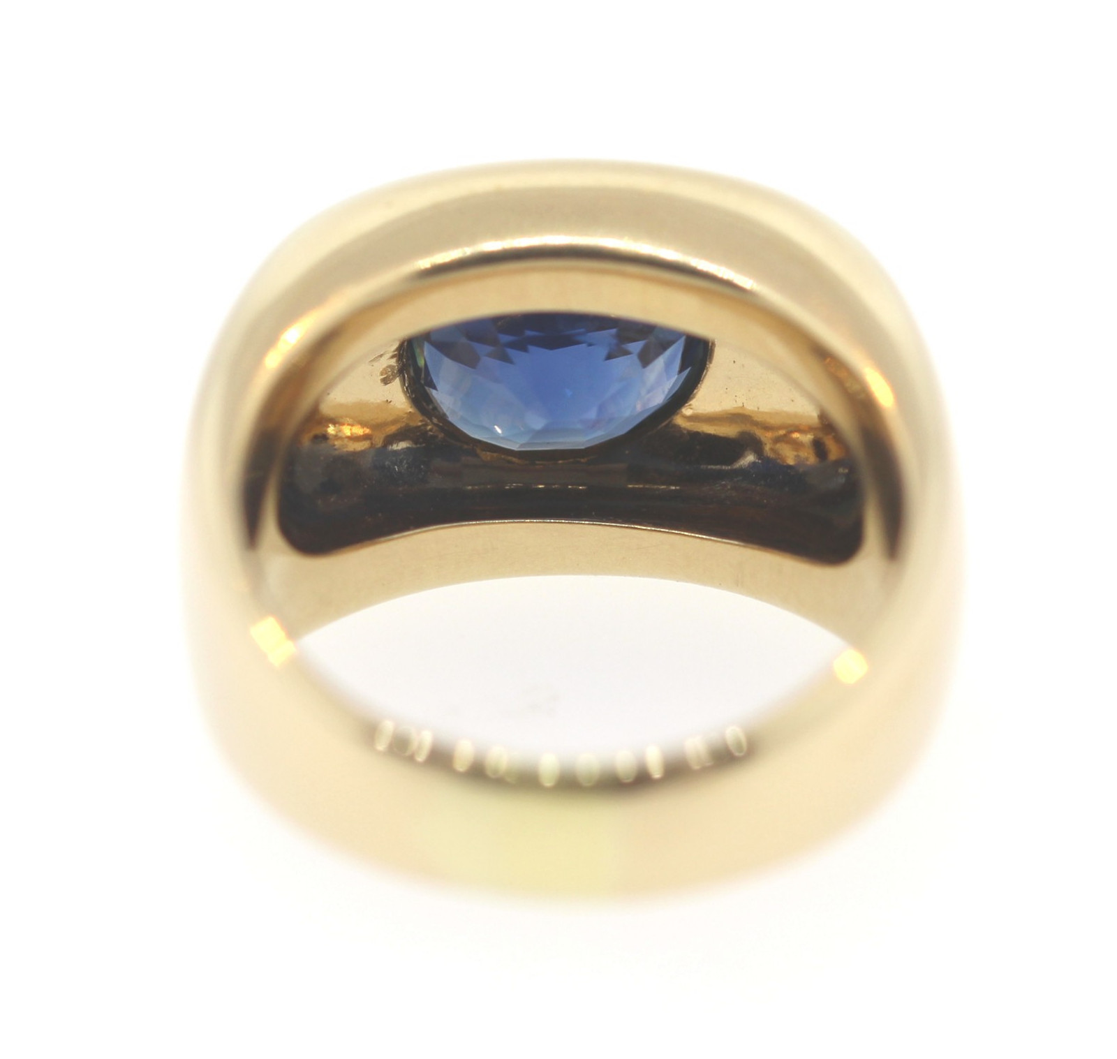 MASSIVER RING AUS 750/- GELBGOLD MIT 1 SAPHIR 3,89ct WERT EUR 8500,- | eBay.de