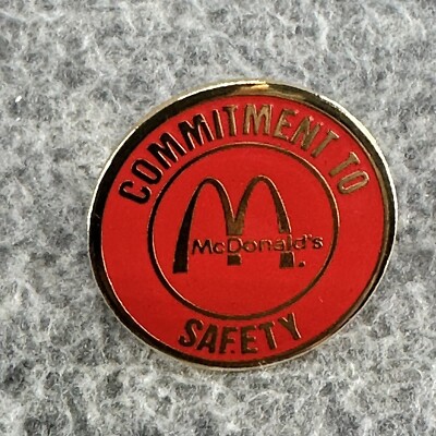 MCDONALD'S Commitment To Safety Employee Crew Fast Food Enamel Lapel ...