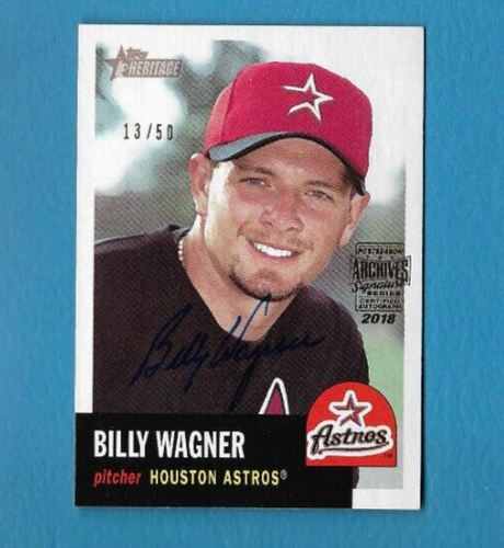 2018 Topps Heritage Archives BILLY WAGNER On Card AUTO Autograph ...