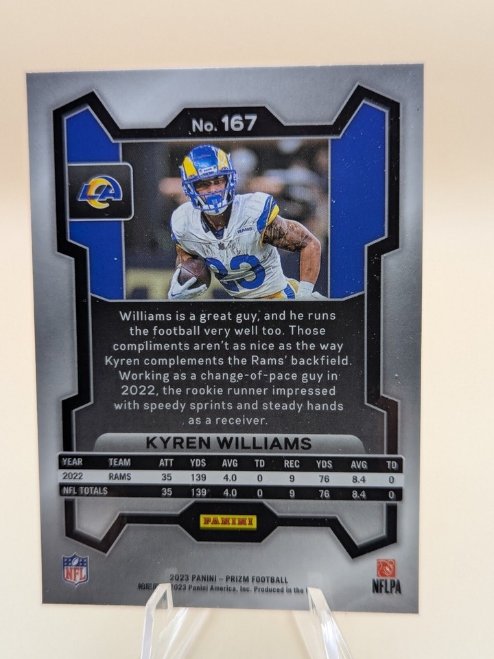 2023 Panini Prizm Football Kyren Williams card #167 Los Angeles Rams | eBay