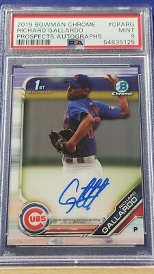 Richard Gallardo - 2019 Bowman Chrome Prospects Autograph PSA 9 | eBay