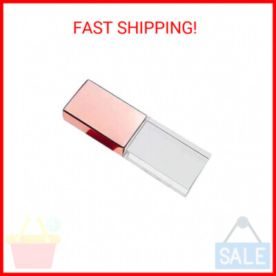 Rose Gold Crystal 64GB USB 2.0 Flash Drive LED Light Glass Pen Drive ...