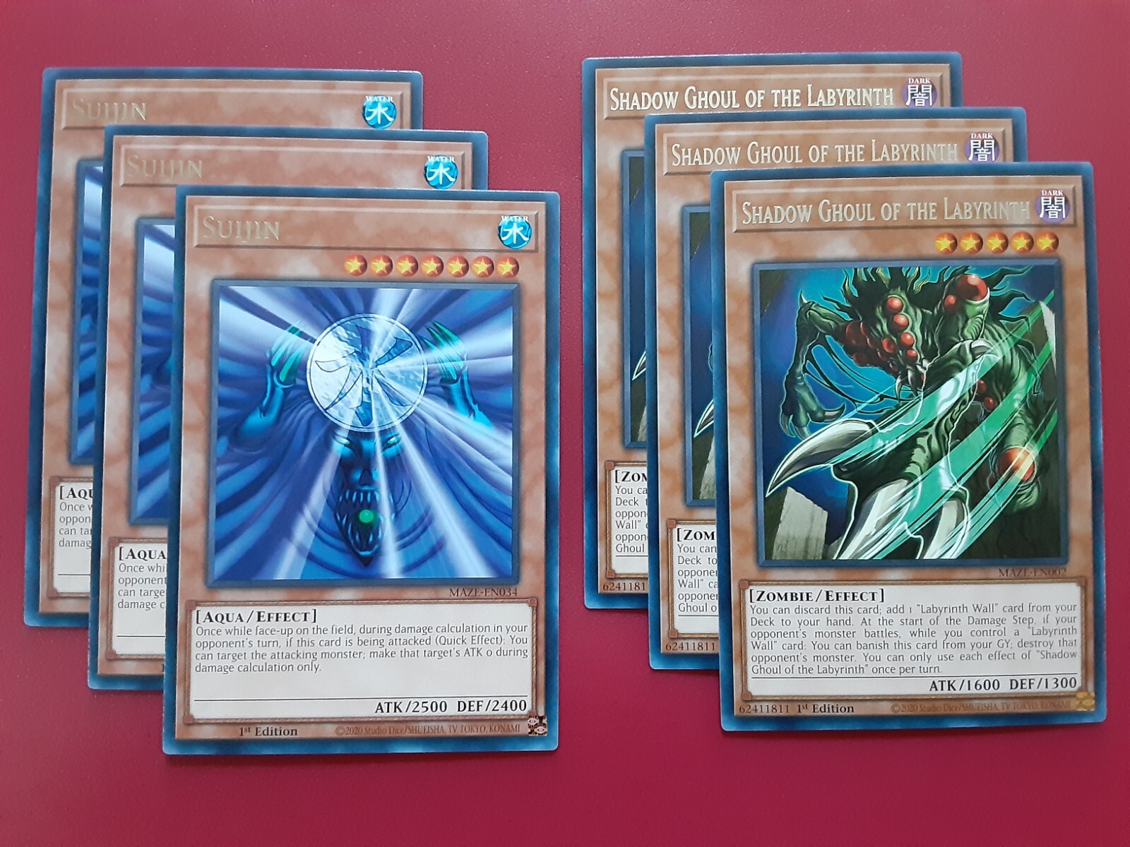 Yugioh Gate Guardian Deck 52 Cards Combined Thunder Wind Water ...