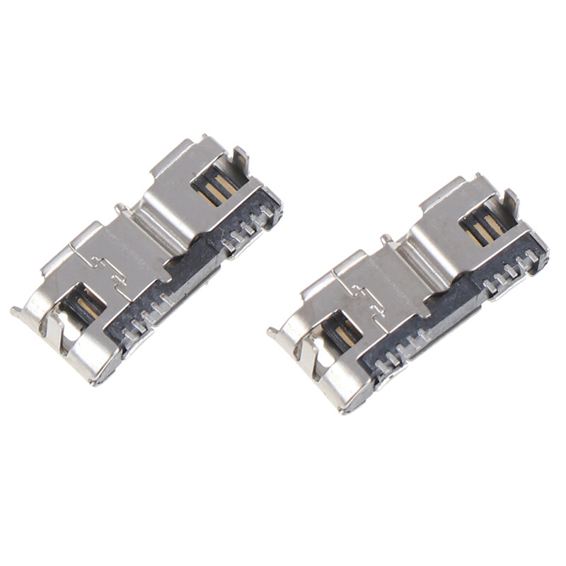 2x Micro USB Connector 3.0 Female Socket 5pin Mobile Hard Drive Data ...
