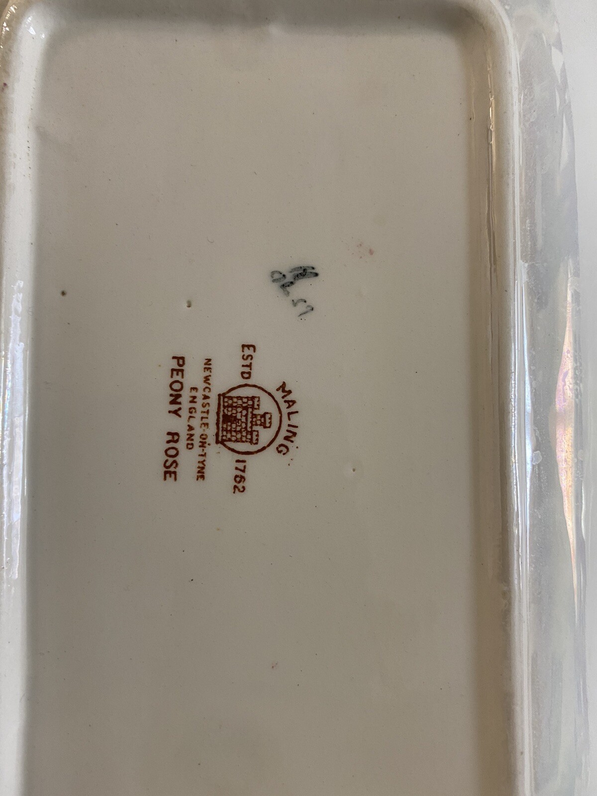 Vintage Maling 1762 Newcastle On Tyne Peony Rose Plate | eBay UK