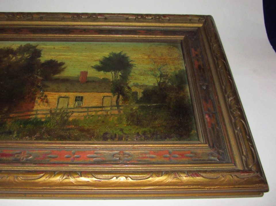 Antique Original Oil Painting on Wood by SILAS MARTIN (1841-1906 ...