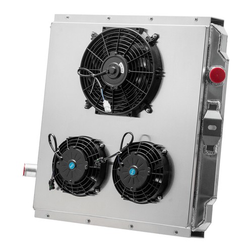 4 Row Radiator+Shroud Fan For 2002-2004 Hummer H1 /92-01 AM General ...