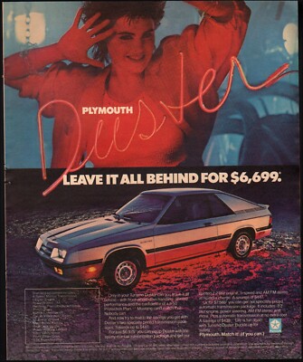 1985 Print ad Plymouth Turismo Duster retro Car Auto Silver photo 12/12 ...