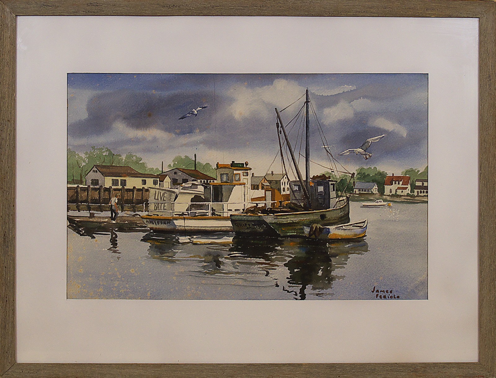 James Philip Feriola (American,1925-1998) Original Watercolor Painting ...
