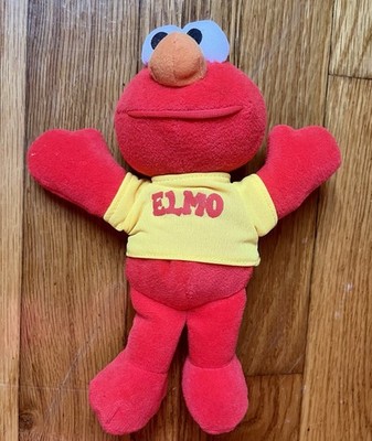 Vintage Sesame Street Elmo with Yellow Shirt Tyco 1998 Plush 8-9" Bean ...