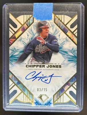 2025 Topps Diamond Icons Chipper Jones Auto Blue #3/15 Braves | eBay