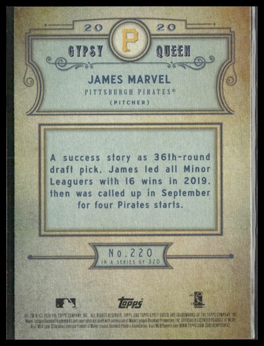 2020 Topps Gypsy Queen #220 James Marvel | eBay