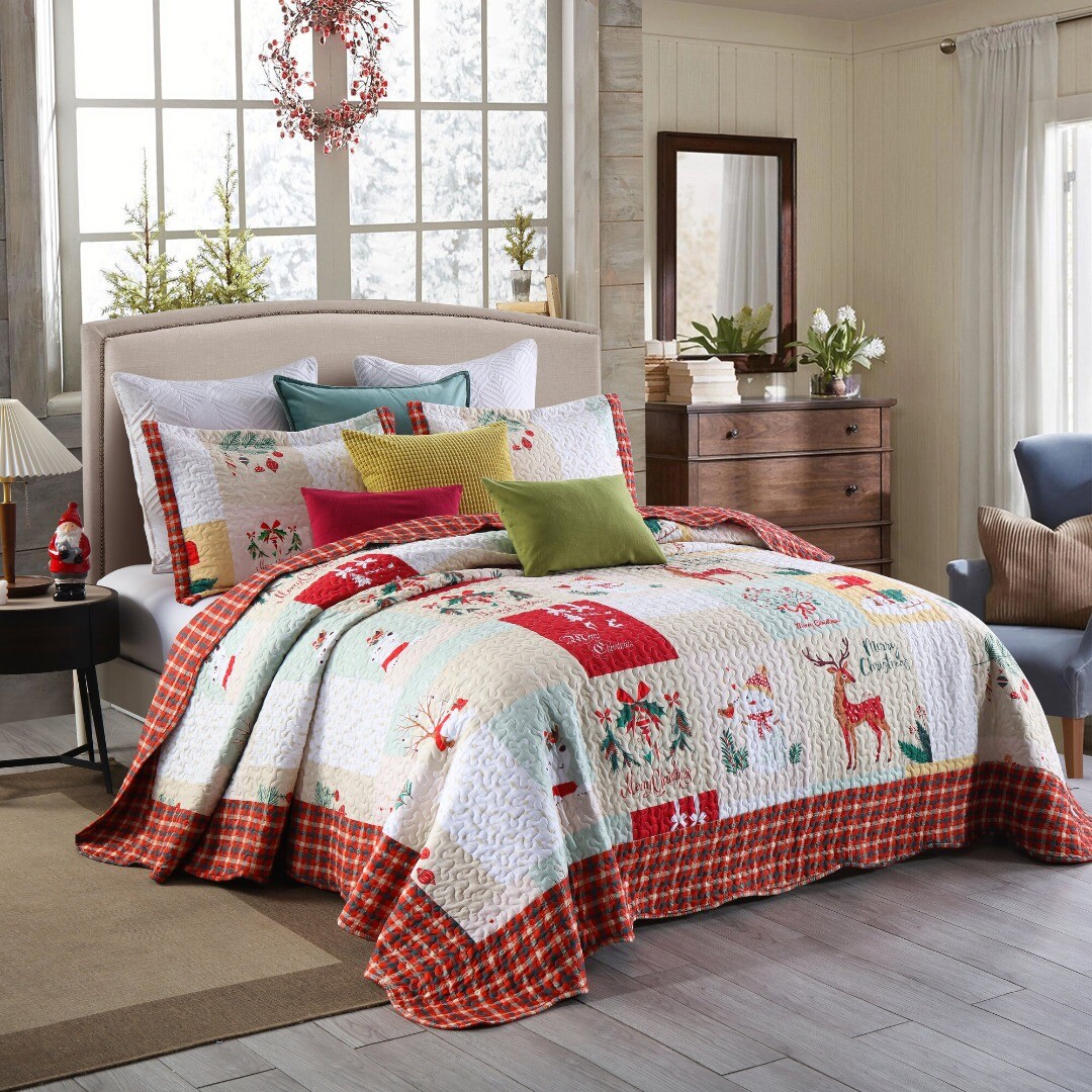 MarCielo Christmas Quilt Set Bedspread set B023 | eBay