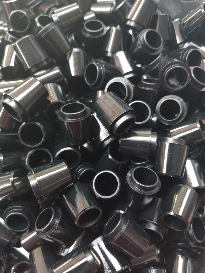 50X NEW PREM GOLF FERRULES .370 BLACK "COLLARED" IRON FERRULES .370 .63 ...
