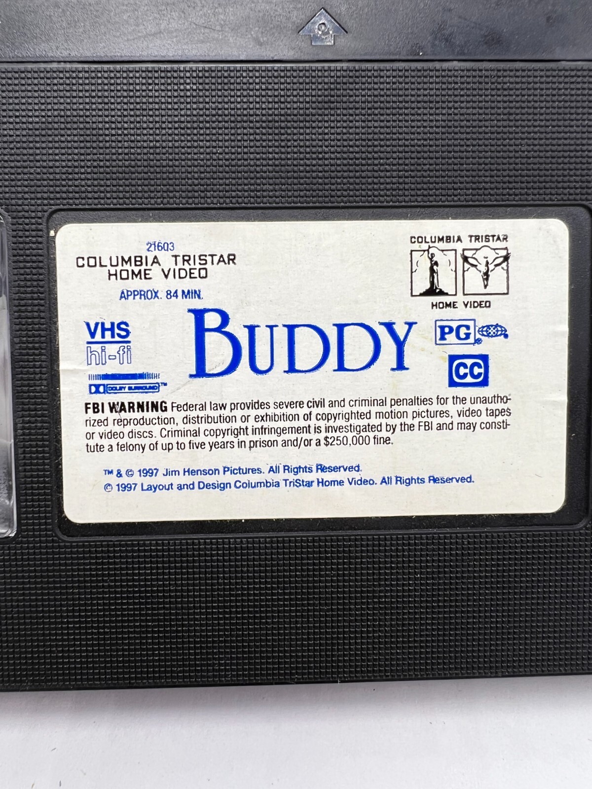 Jim Henson Pictures - Buddy starring Rene Russo - Robbie Coltrane (VHS ...