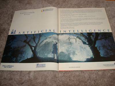 A.I. ARTIFICIAL INTELLIGENCE Oscar ad Jude Law as Gigolo Joe with full ...