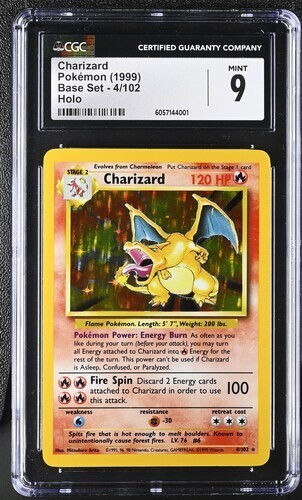 Charizard *CGC MINT 9* Base Set *Holo* 1999 * #4/102 * Pokemon | eBay